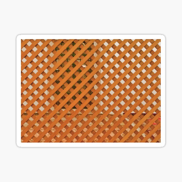 "wooden lattice fence and partition" Sticker for Sale by Chupy | Redbubble
