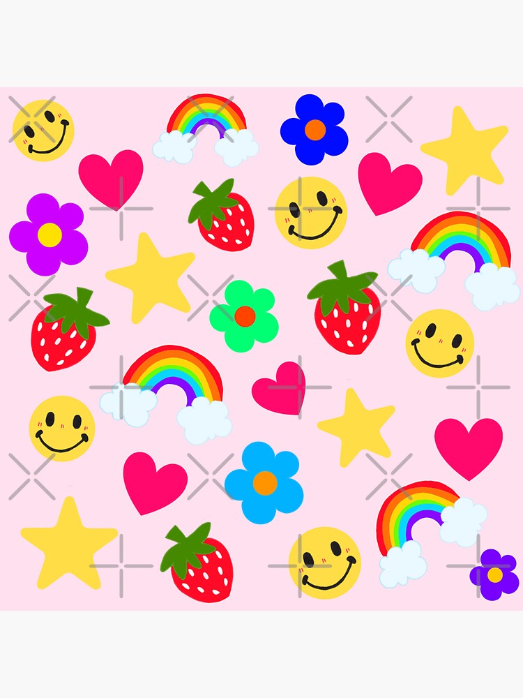 "Kidcore pattern" Sticker for Sale by Logikz-art | Redbubble