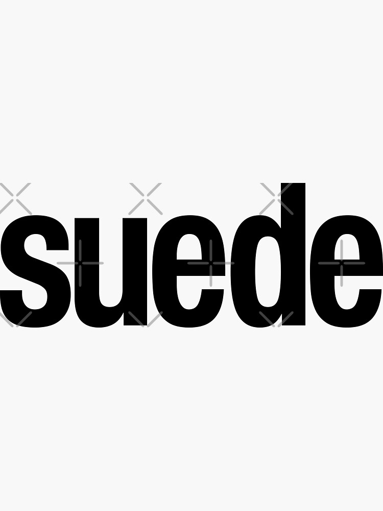 "Suede 1" Sticker for Sale by TraceTheFace | Redbubble
