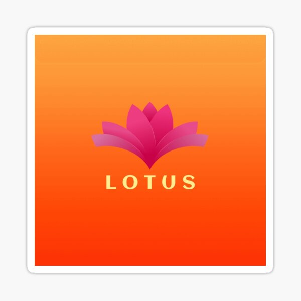 "lotus logo" Sticker by Vijay15 | Redbubble