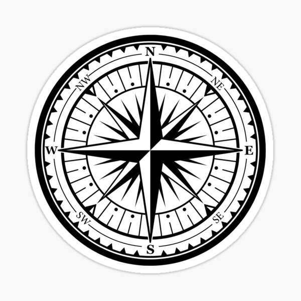 "compass" Sticker for Sale by smartyone | Redbubble