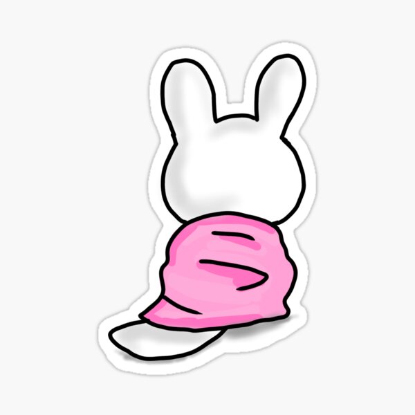 "Sad bunny" Sticker for Sale by violet-Swan | Redbubble