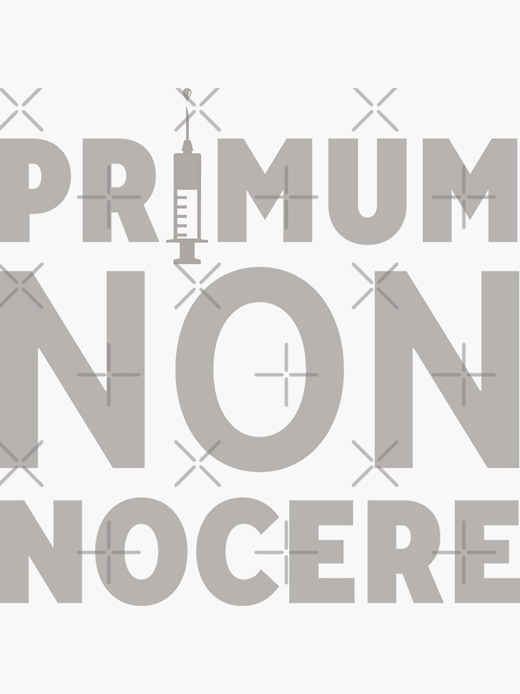 "primum non nocere or do no harm" Sticker for Sale by Lenaries | Redbubble
