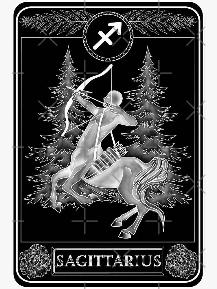 "Sagittarius Sign Zodiac Astrology Tarot Card" Sticker for Sale by ...