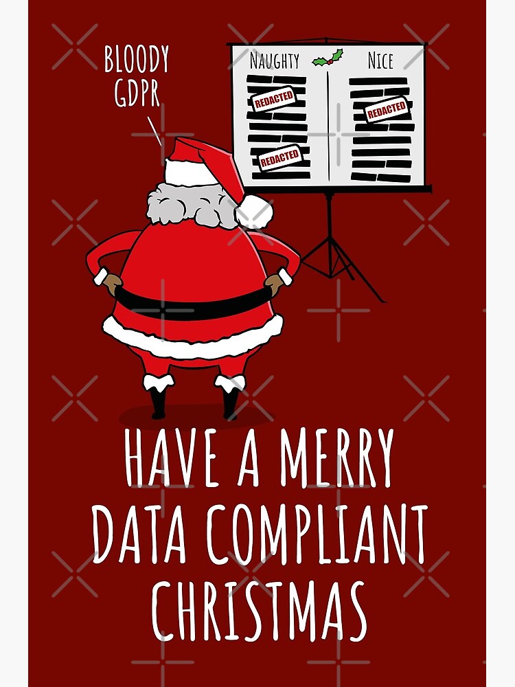 Grußkarte for Sale mit "Verdammtes DSGVO Lustiges Weihnachtsmann ...