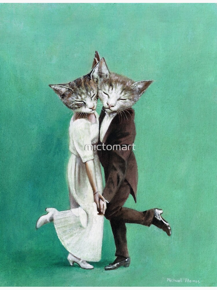"Vintage Dancing Cats" Poster by mictomart | Redbubble