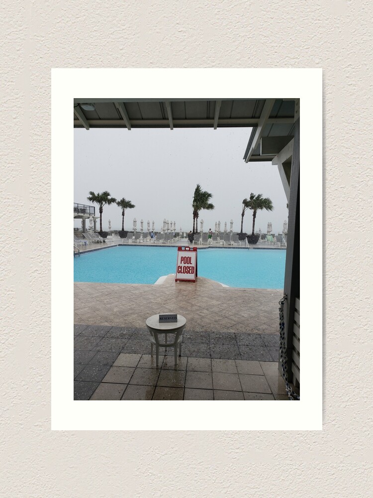 "Sad Beach Day: Pool Closed" Art Print for Sale by RelativeMotion ...