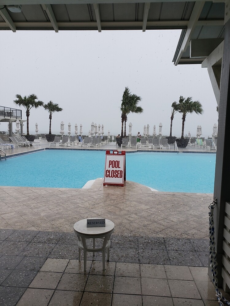 "Sad Beach Day: Pool Closed" Art Print for Sale by RelativeMotion ...