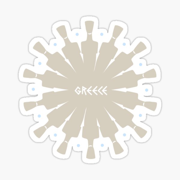 "Greece logo with cycladic idols." Sticker for Sale by angelisart ...