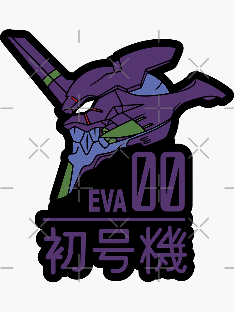 "eva 00 head" Sticker by cremadesign | Redbubble