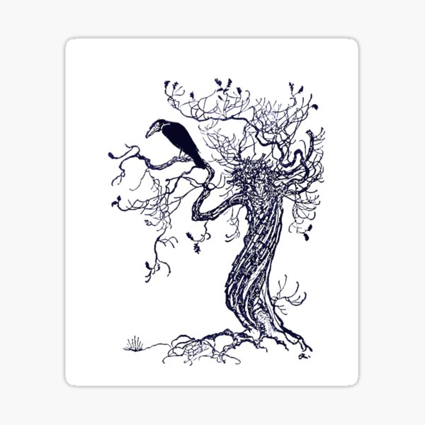 "Arthur Rackham- Nursery Rhymes- Carrion Crow" Sticker for Sale by ...