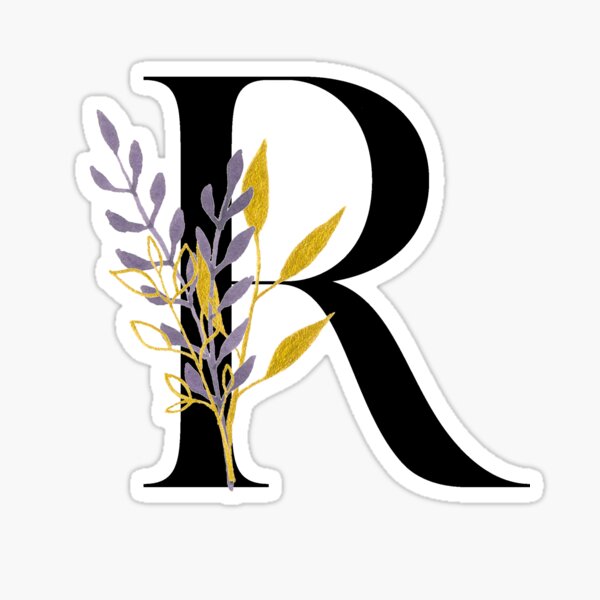 "Floral Alphabet Letter R" Sticker for Sale by Trinket-Tricks | Redbubble
