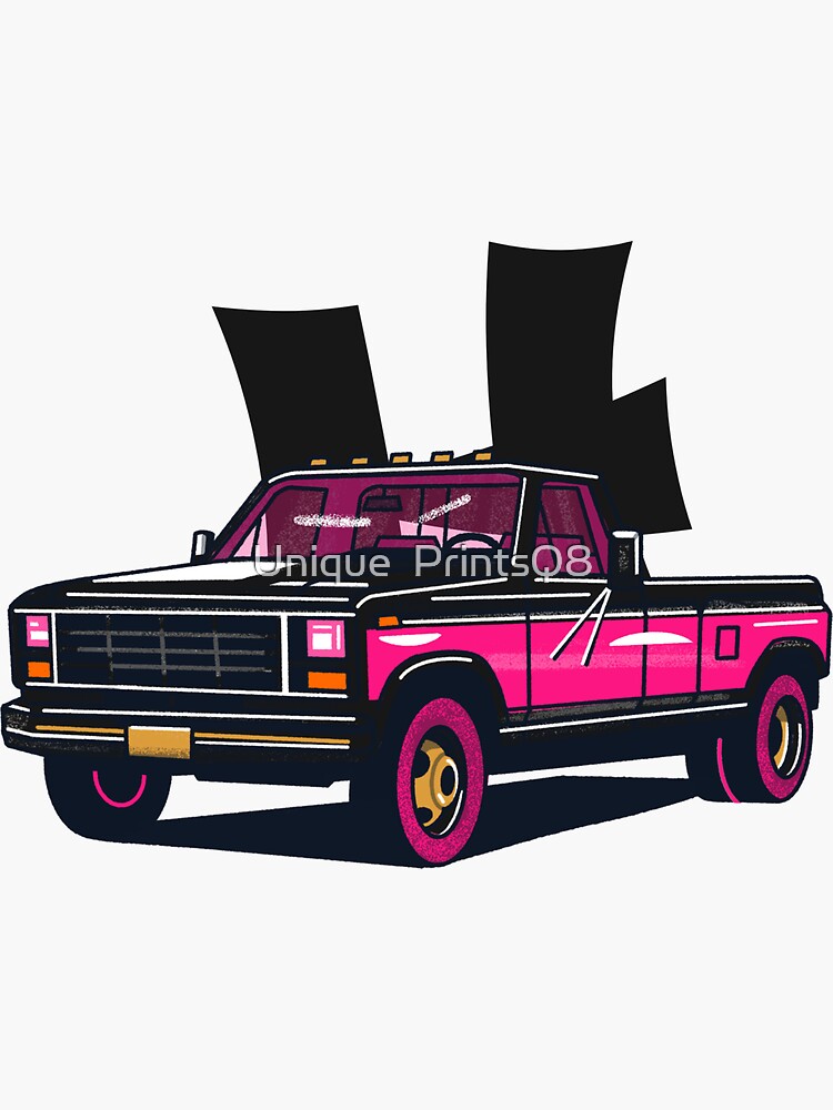 "Pinky car" Sticker by Amolshop | Redbubble