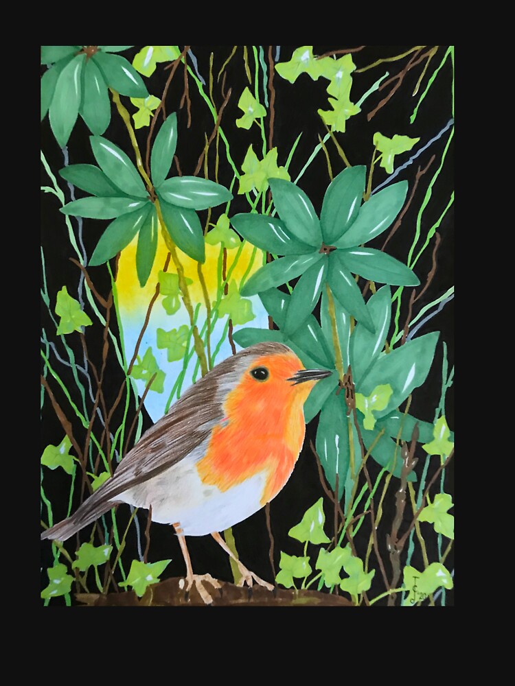 "Little Red Robin" T-shirt for Sale by ACanvasaDay | Redbubble | red ...
