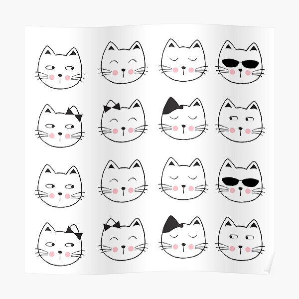 "Love funny group of cat zanny" Poster for Sale by epicmarketing ...