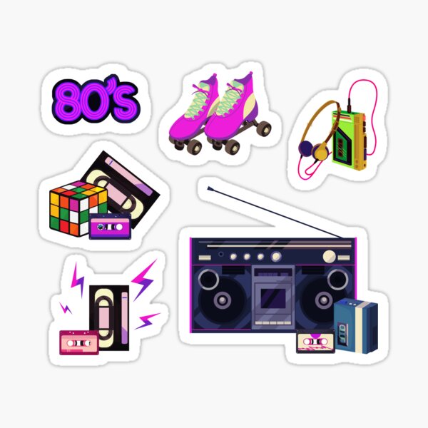 "80s retro pack" Sticker for Sale by solarwind559 | Redbubble