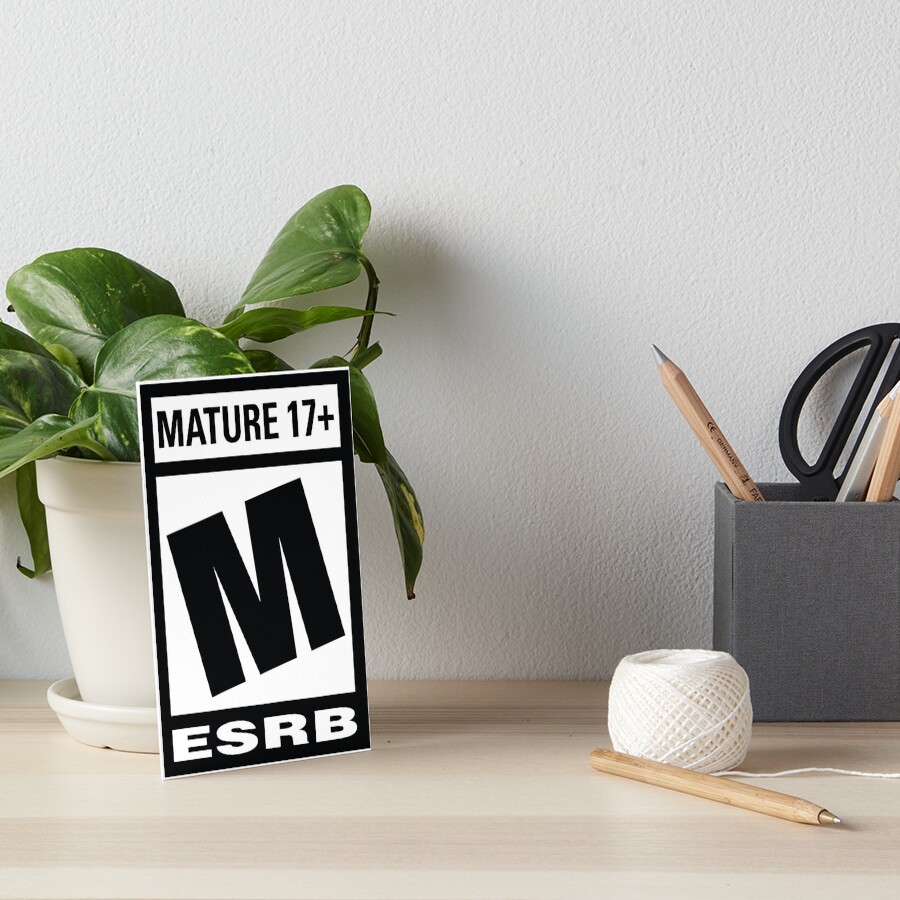 "M for Mature ESRB Rating" Art Board Print by Biochao | Redbubble