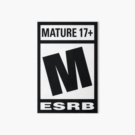 "M for Mature ESRB Rating" Art Board Print by Biochao | Redbubble