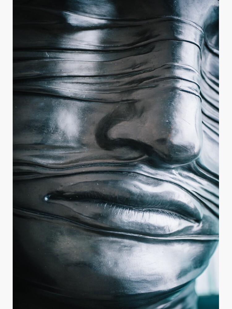 "man face silver painted" Sticker for Sale by kamsad | Redbubble
