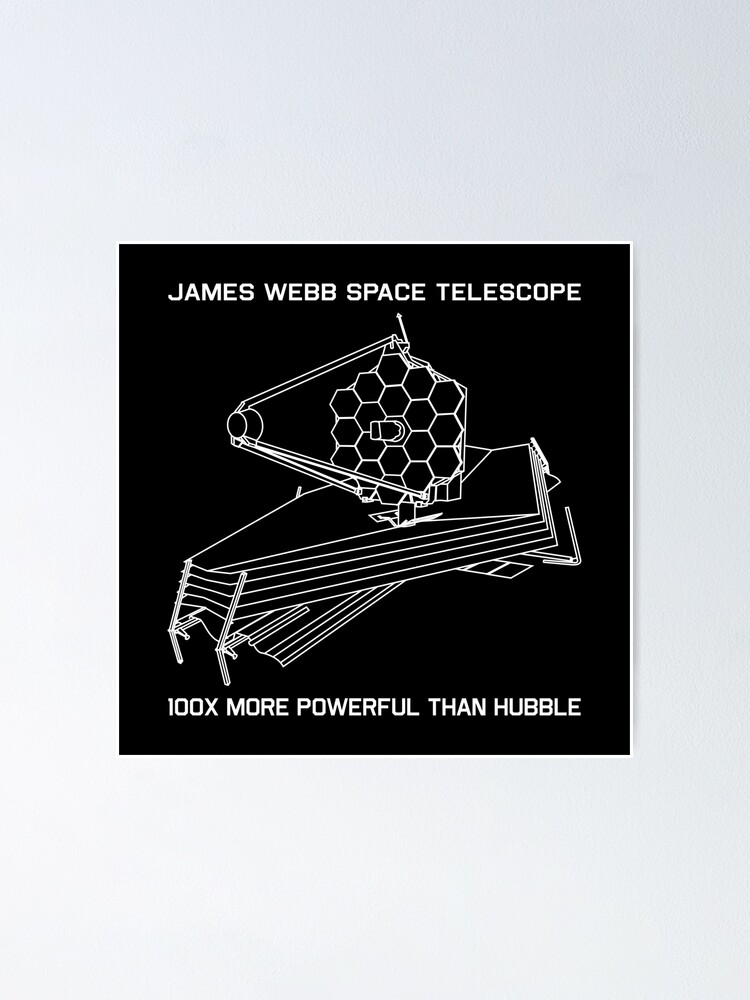 Póster «Telescopio espacial James Webb JWST Blueprint Schematic 100 ...