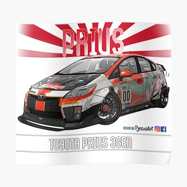 "Toyota Prius 2JZ Goodsmile Racing" Poster for Sale by pjesusartrb ...