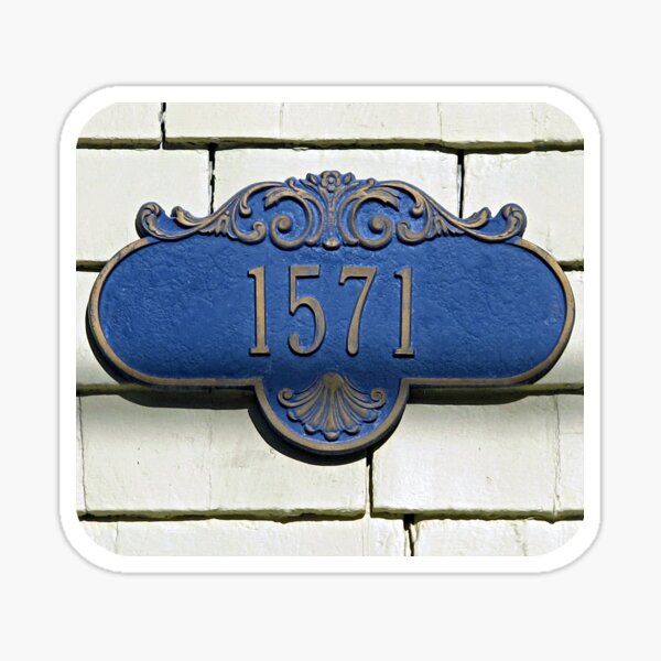 "Blue Address Plaque" Sticker for Sale by ethna | Redbubble