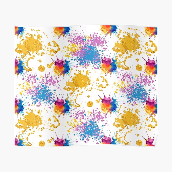 "Colorful paint Splatter" Poster for Sale by Nanba3 | Redbubble