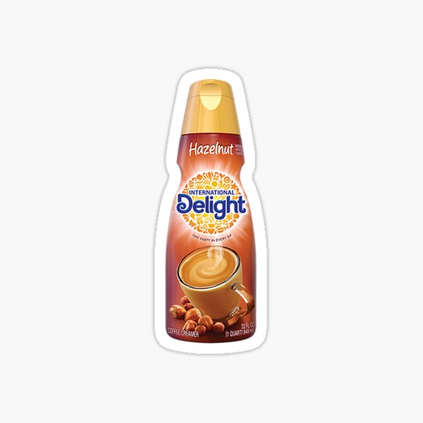 "international delight hazelnut coffee creamer" Sticker for Sale by ...