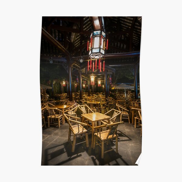 "Heming ancient teahouse at night in Chengdu" Poster for Sale by plej ...