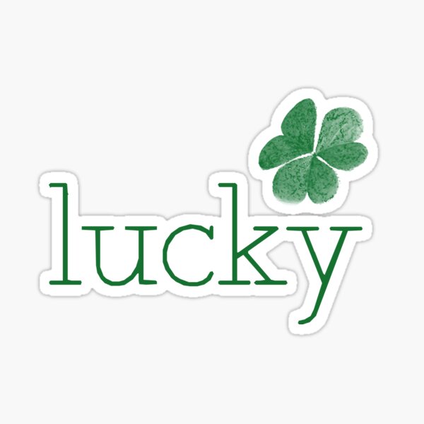 "Lucky" Sticker for Sale by lizart-designs | Redbubble