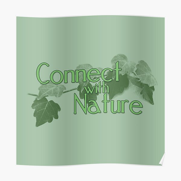 "Connect with Nature" Poster by lizart-designs | Redbubble