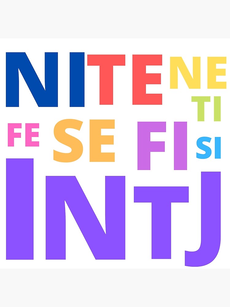 "( BEST IN BLACK ) INTJ Design mit kognitiven Funktionen" Fotodruck von ...