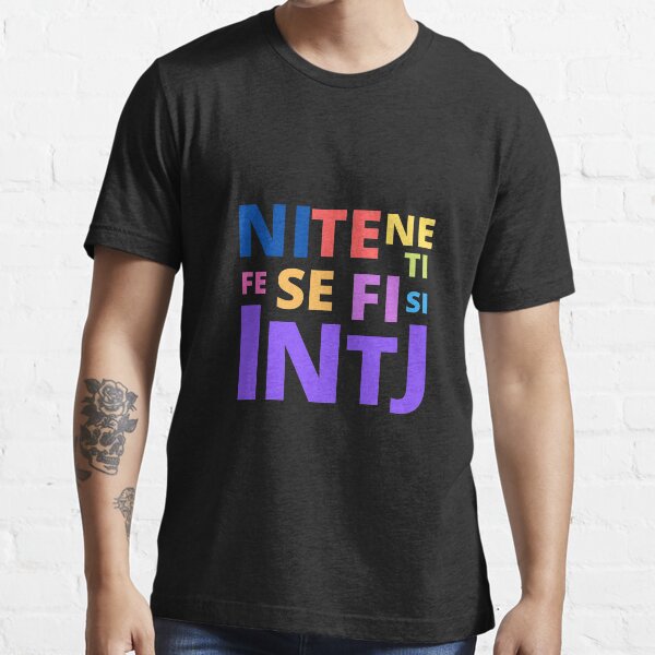 "( BEST IN BLACK ) INTJ Design W/ Cognitive Functions" T-shirt by mbti ...