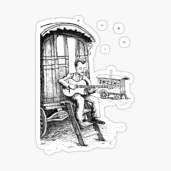 "Django Reinhardt" Sticker for Sale by joeltarling | Redbubble