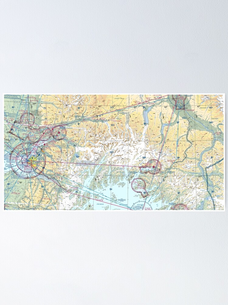 "Anchorage ANC Sectional Chart Design" Poster for Sale by RealPilotDesign | Redbubble