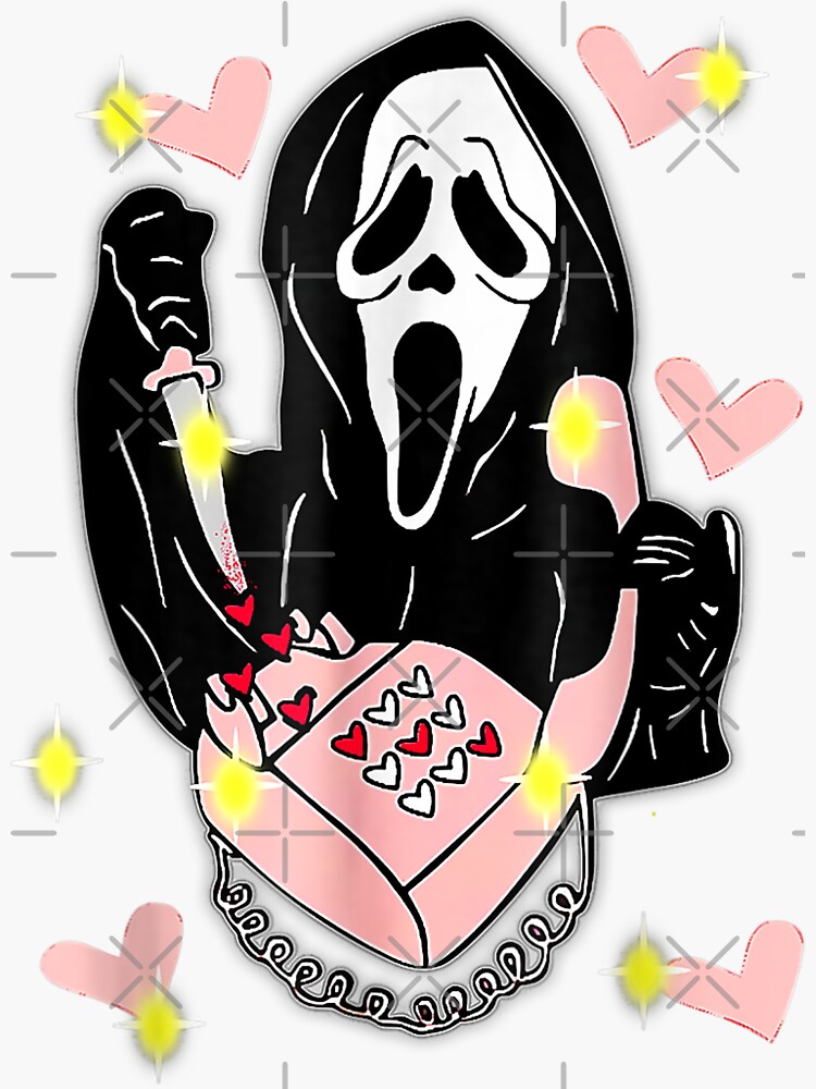 "Funny Ghostface Calling Halloween,Scream Horror Movie" Sticker for ...