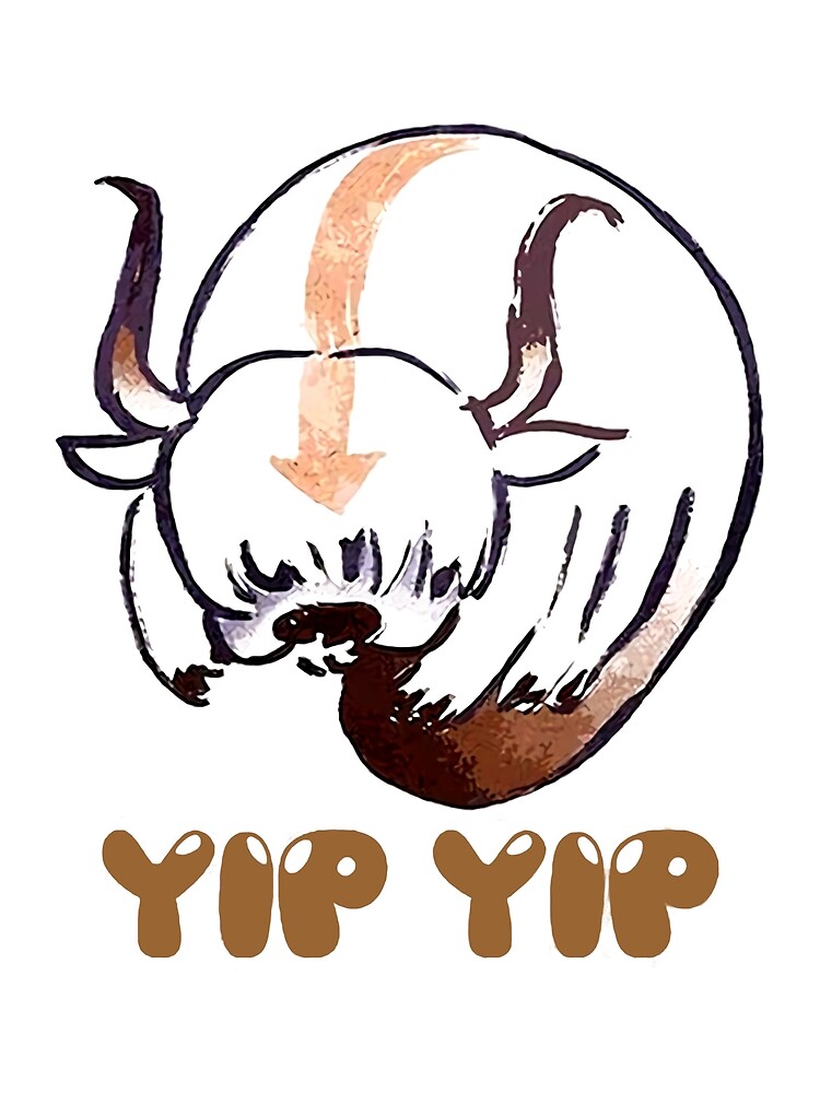 Póster «Appa Avatar Fan Tshirt, Yip Yip Appa Ilustración» de JeremySKa | Redbubble