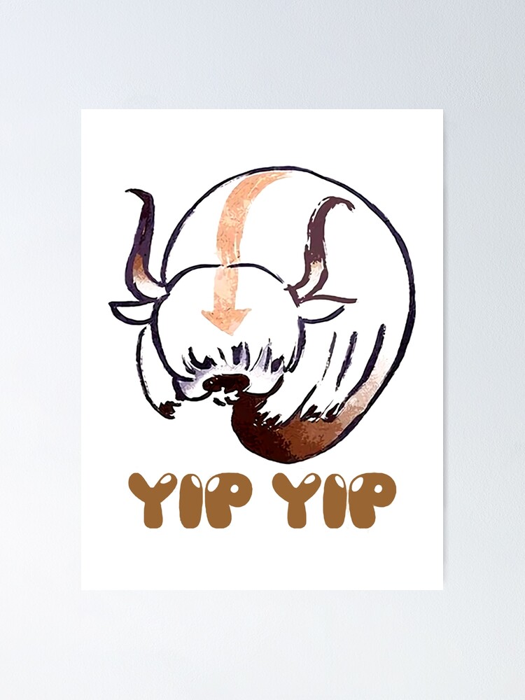 Póster «Appa Avatar Fan Tshirt, Yip Yip Appa Ilustración» de JeremySKa ...