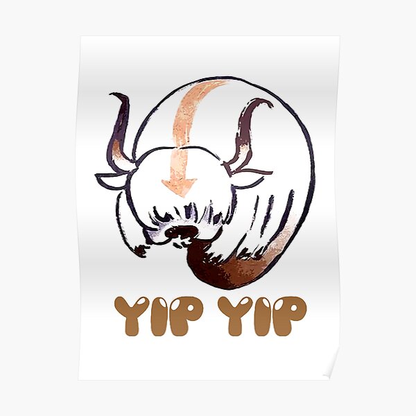 Póster «Appa Avatar Fan Tshirt, Yip Yip Appa Ilustración» de JeremySKa ...