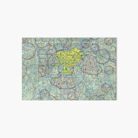 "Atlanta ATL Sectional Aeronautical Chart Pilot Design" Art Board Print ...
