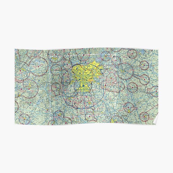 "Atlanta ATL Sectional Aeronautical Chart Pilot Design" Poster for Sale ...