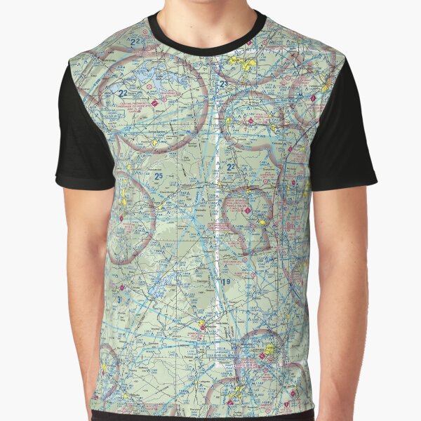 "Atlanta ATL Sectional Aeronautical Chart Pilot Design" T-shirt for ...