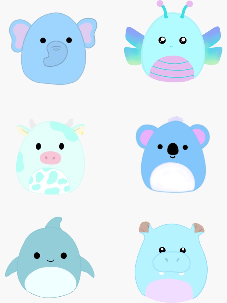 "Blue squishmallow variety pack" Sticker by empennock | Redbubble