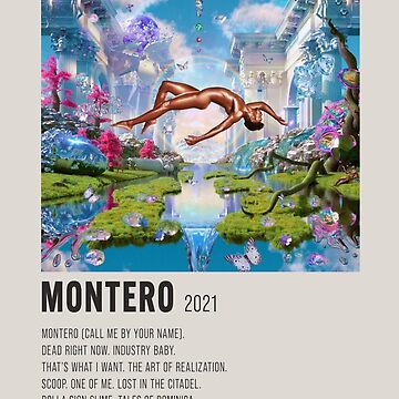"montero | lil nas x | aesthetic minimalist poster" Sticker for Sale by ...