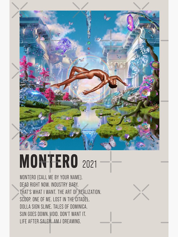 "montero | lil nas x | aesthetic minimalist poster" Sticker for Sale by ...