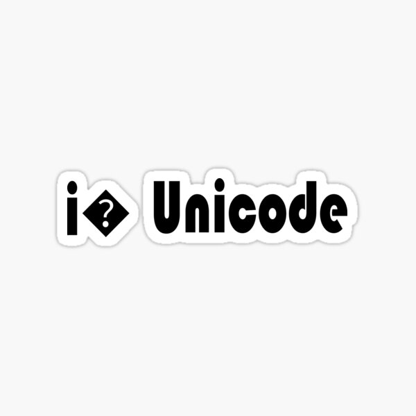 "I UNICODE, Question" Sticker for Sale by nanaoriginal | Redbubble