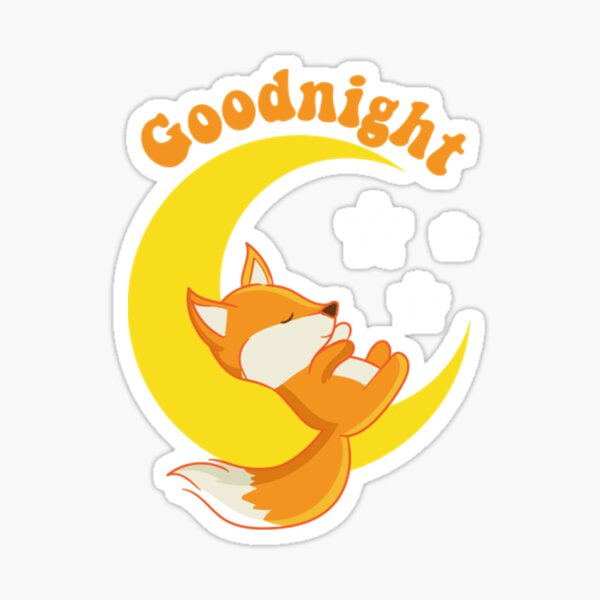 "Goodnight Sleeping Red Fox Design for Fox Lovers" Sticker for Sale by ...
