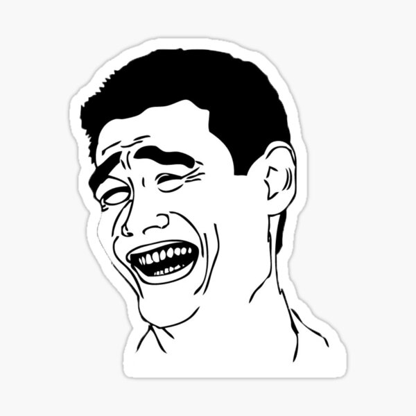 "Meme face" Sticker for Sale by 0Expressions | Redbubble