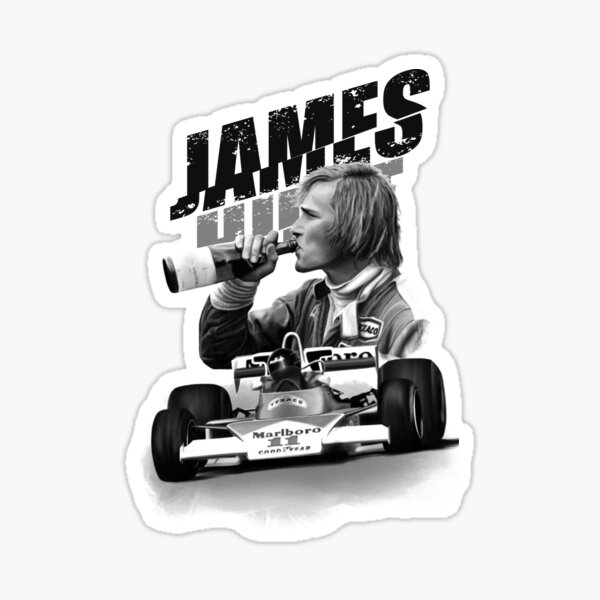 "JAMES HUNT" Sticker for Sale by yateriakulio | Redbubble