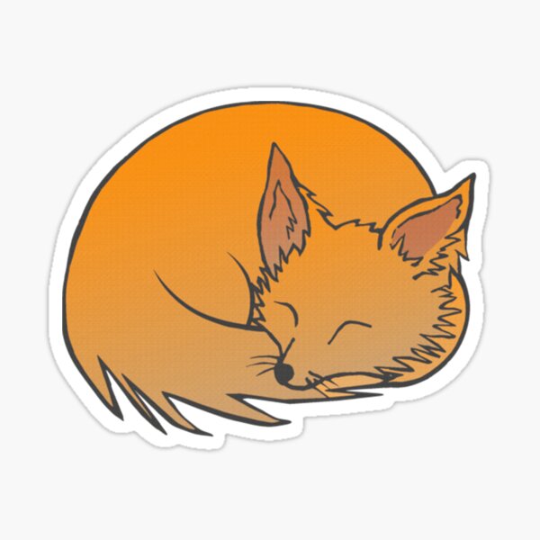 "rolled up European red fox" Sticker for Sale by Torstenbergqvis ...
